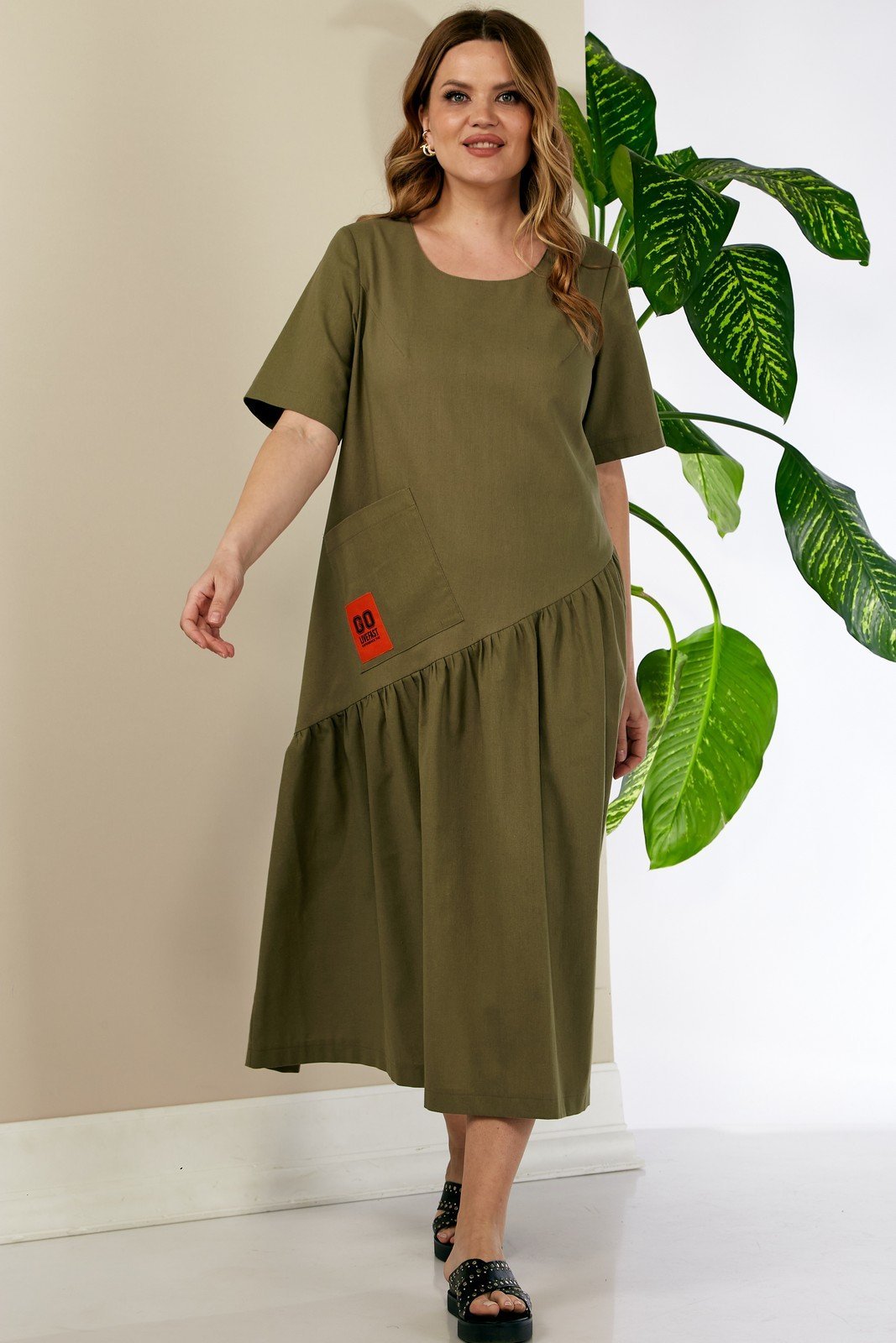 Платье 999 оливковый Anastasia купить в интернет магазине | в наличии